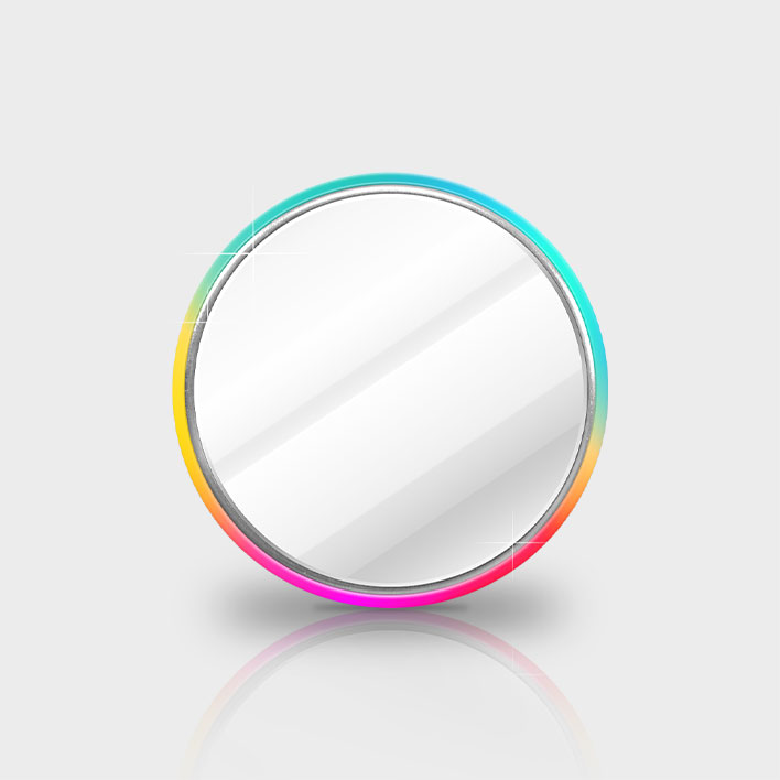 2.25" Round Custom Mirror | Pure Buttons - Custom Buttons