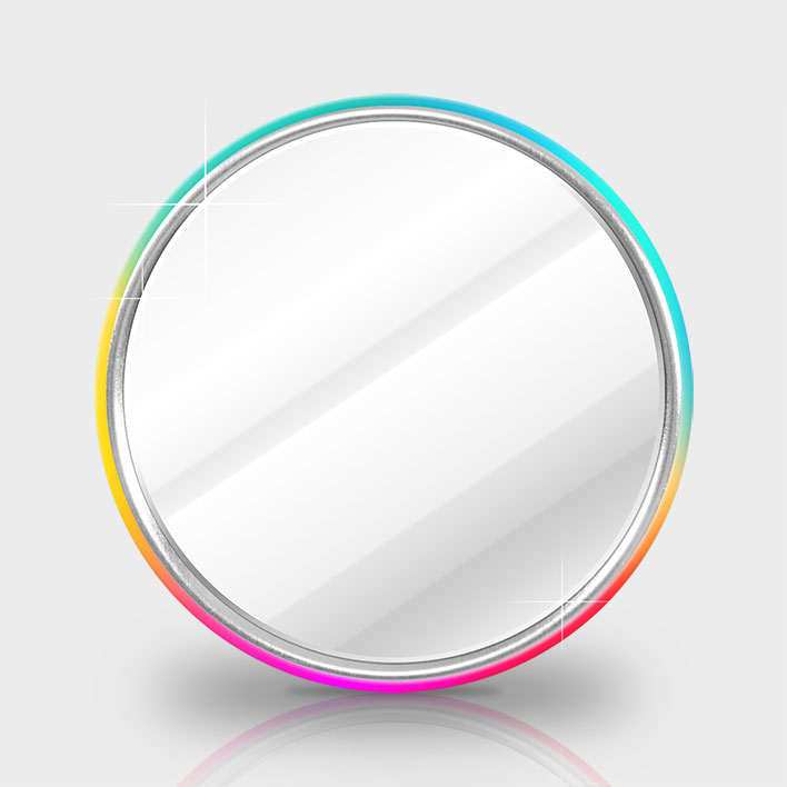 3" Round Custom Mirrors | Pure Buttons - Custom Buttons