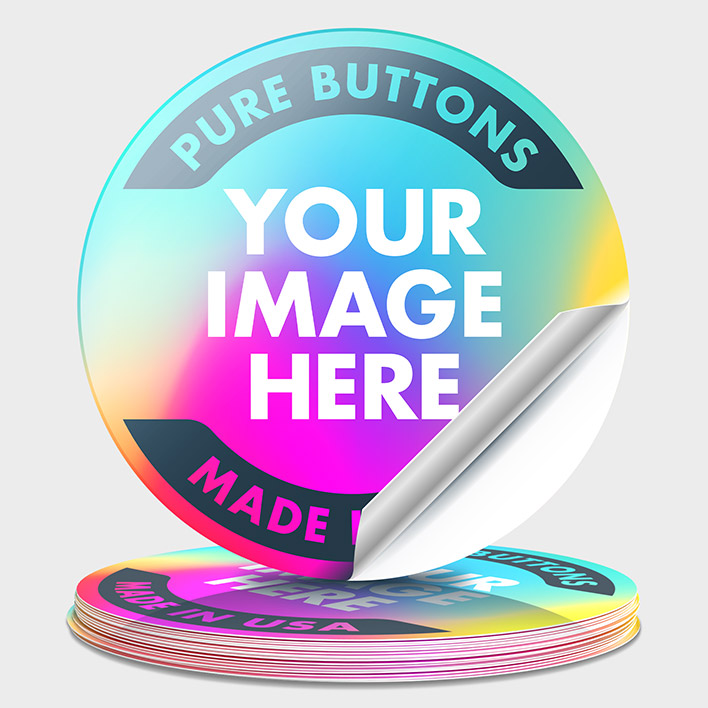 Custom Circle Stickers | Personalize Round Vinyl Stickers Online