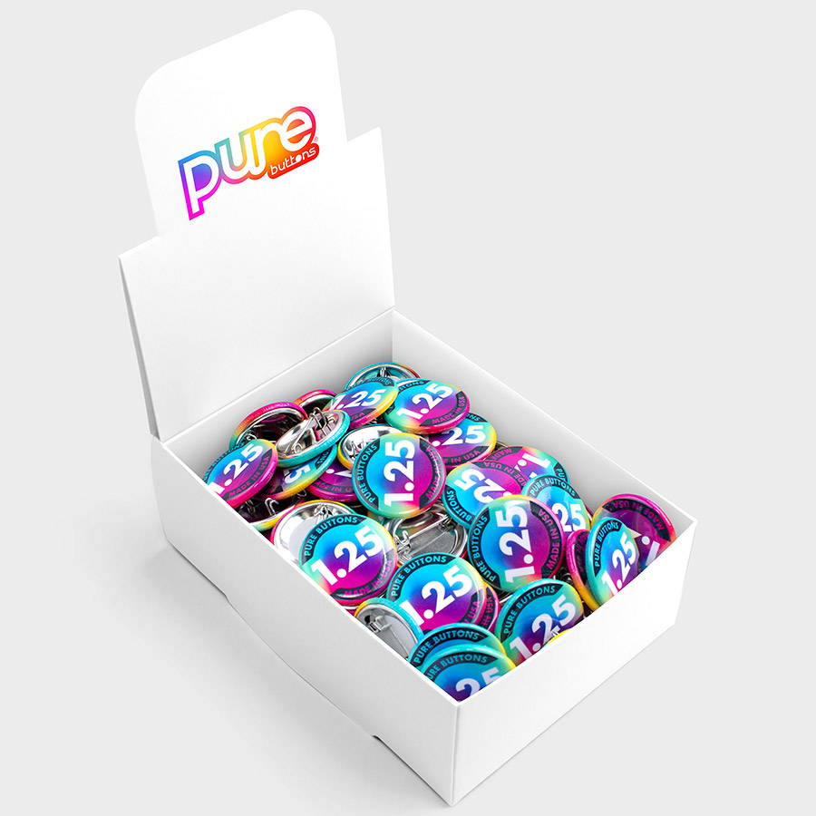 1.25" Button Display Boxes | Pure Buttons - Custom Buttons ...